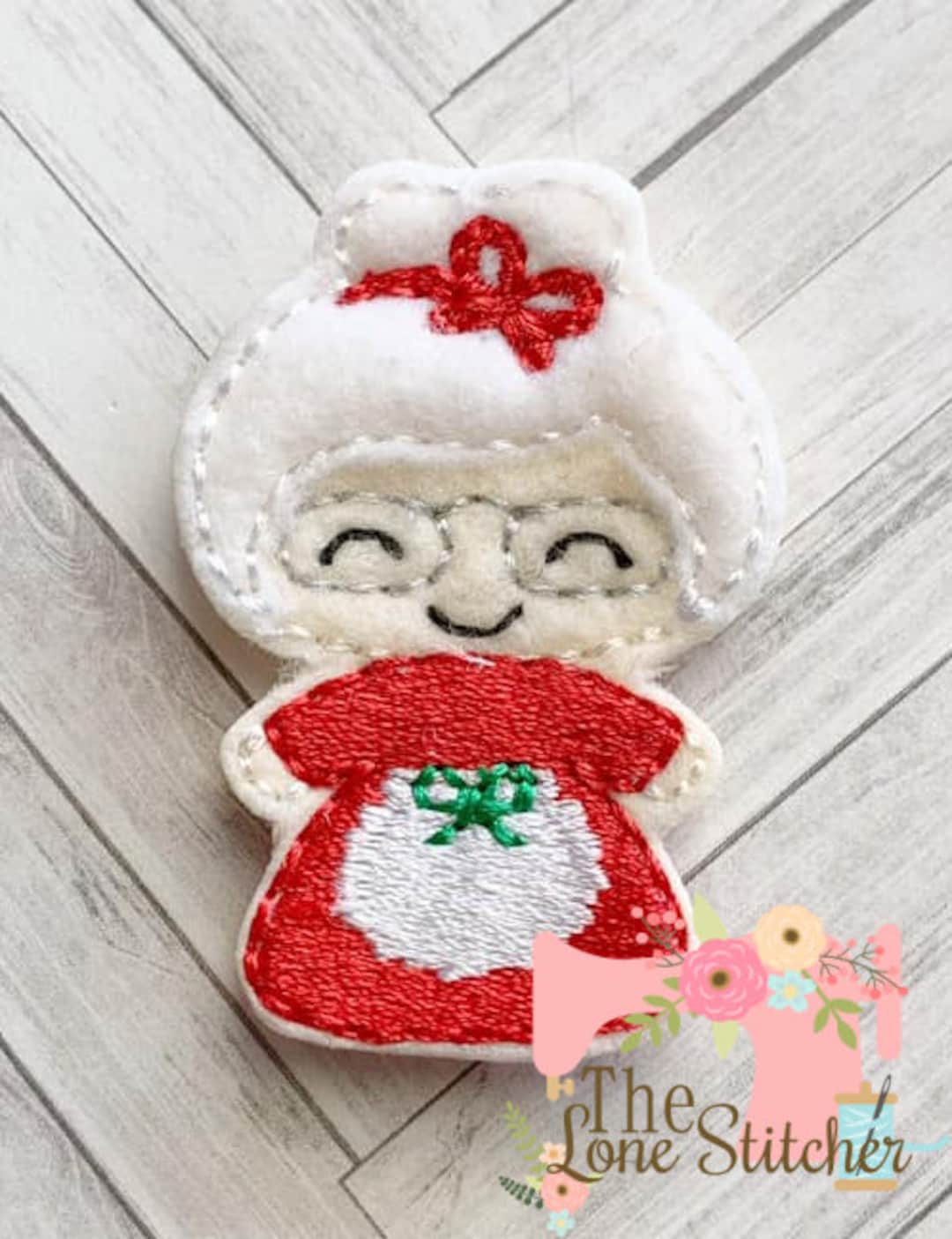 TLS Feltie Mrs Clause Full Body Embroidery Design - Etsy