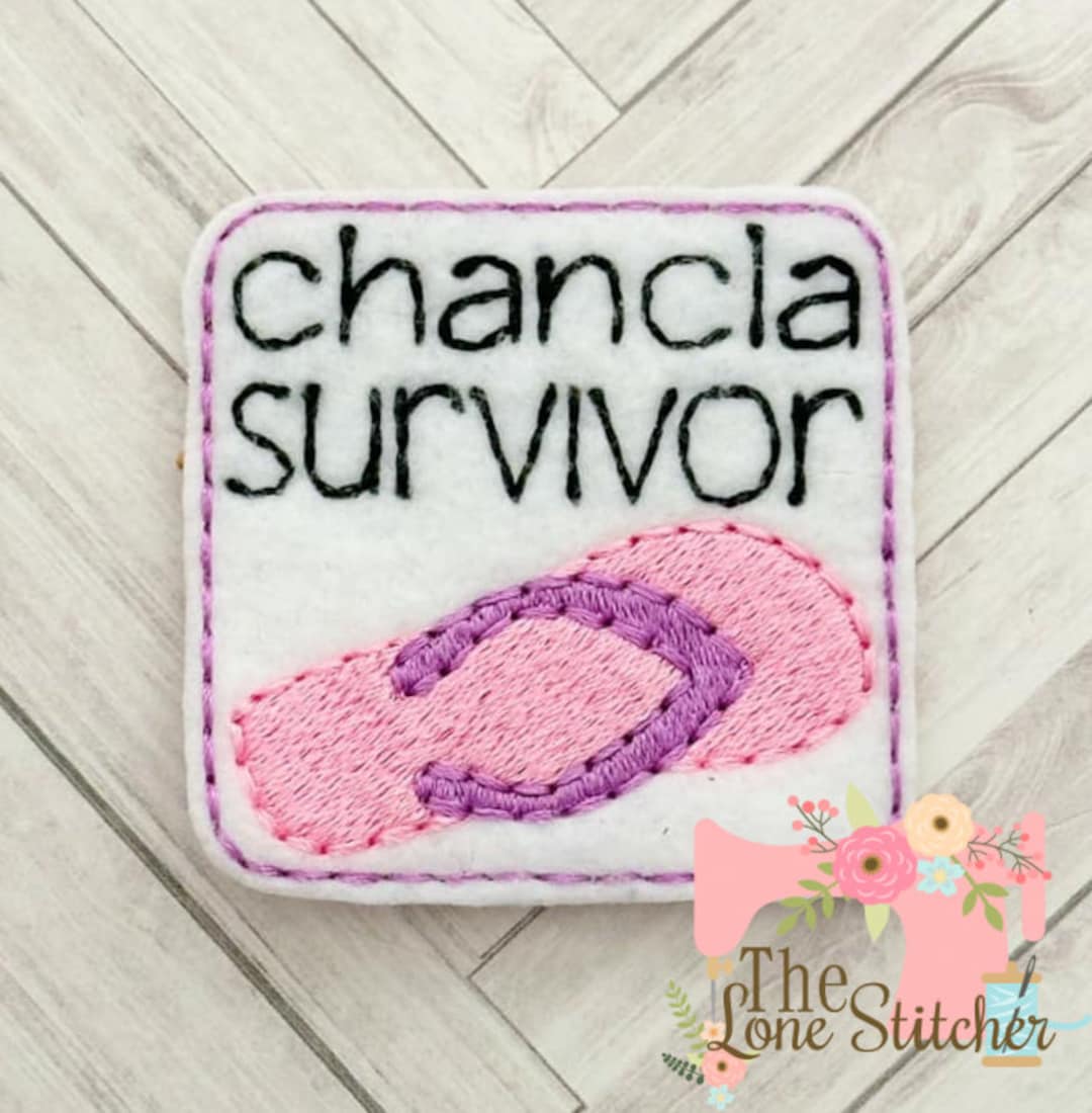 TLS Feltie Chancla Survivor Embroidery Design - Etsy