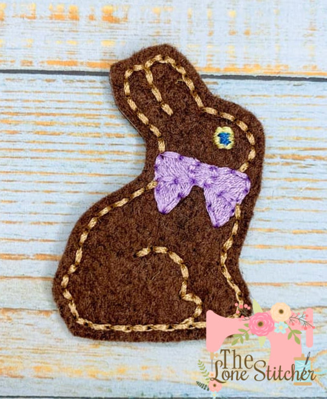 TLS Feltie Chocolate Bunny Embroidery Design - Etsy