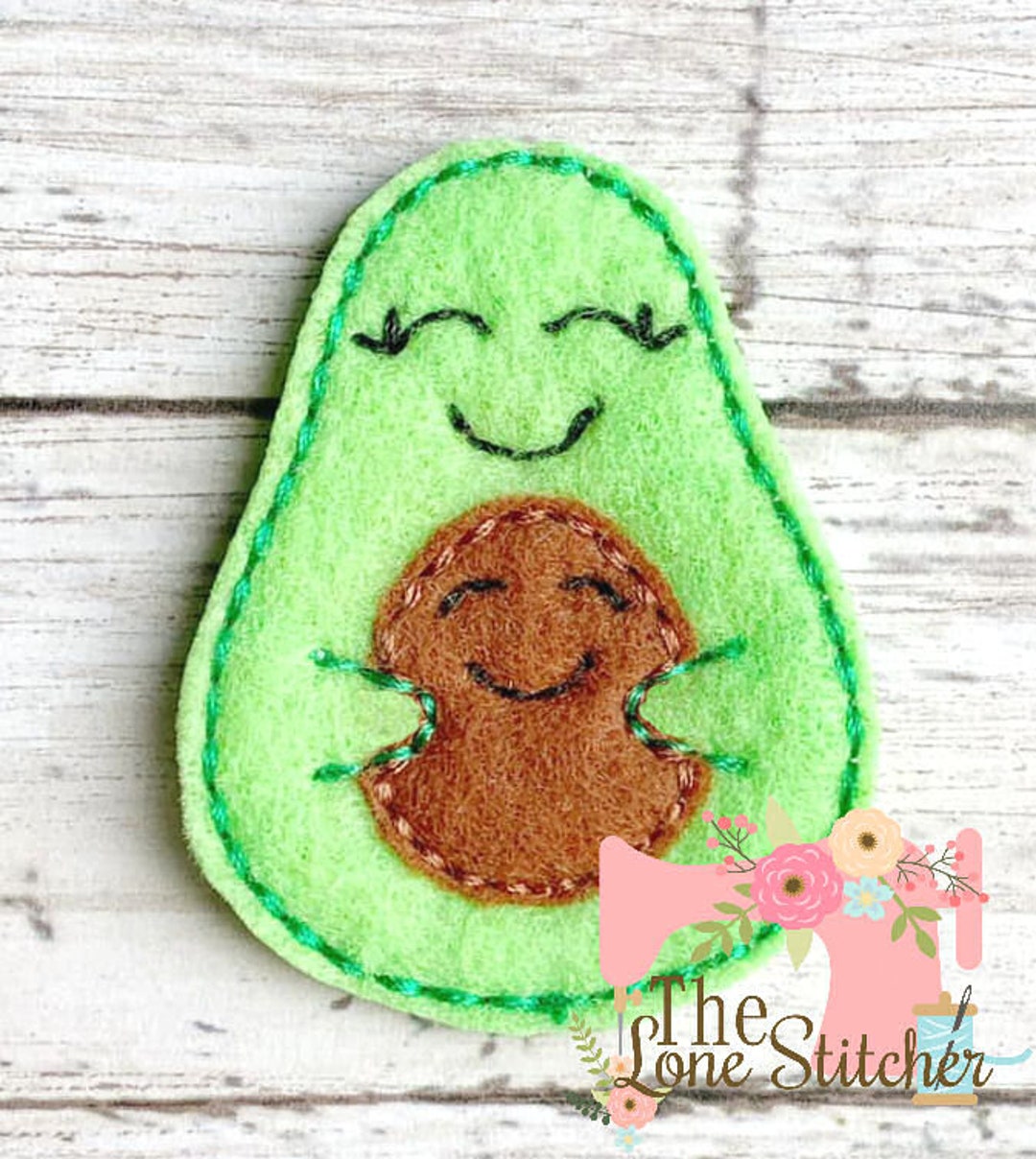 TLS Feltie Avocado Hug Embroidery Design - Etsy