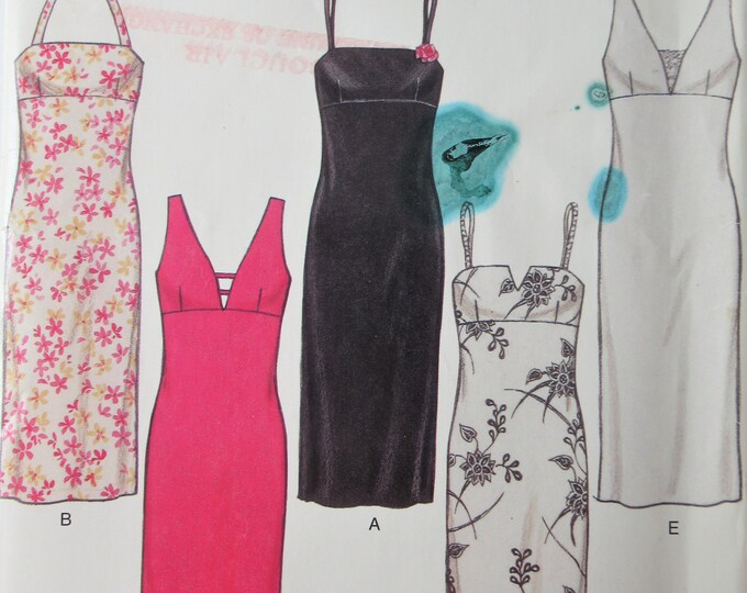 Dress New Look 6146 Sewing Pattern Sleeveless Cocktail Length - Etsy