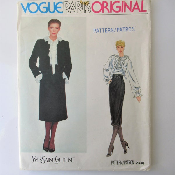 Vogue Yves Saint Laurent Patterns - Etsy