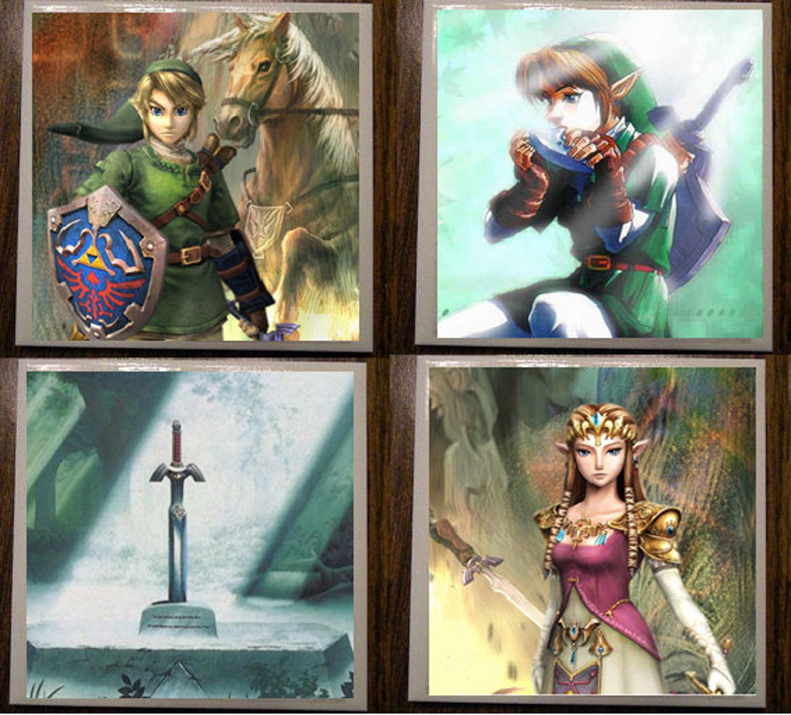Set of FOUR Legend of Zelda Coasters | Etsy