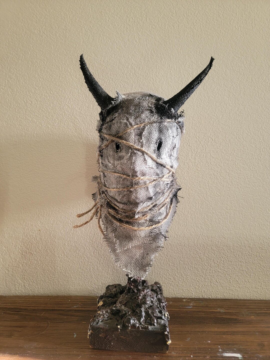 The Silent Voice - Handmade Burlap Mask: Lightweight Halloween Costume ...