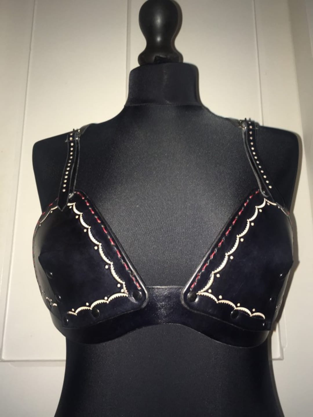 Leather Bra- Handmade. - Etsy