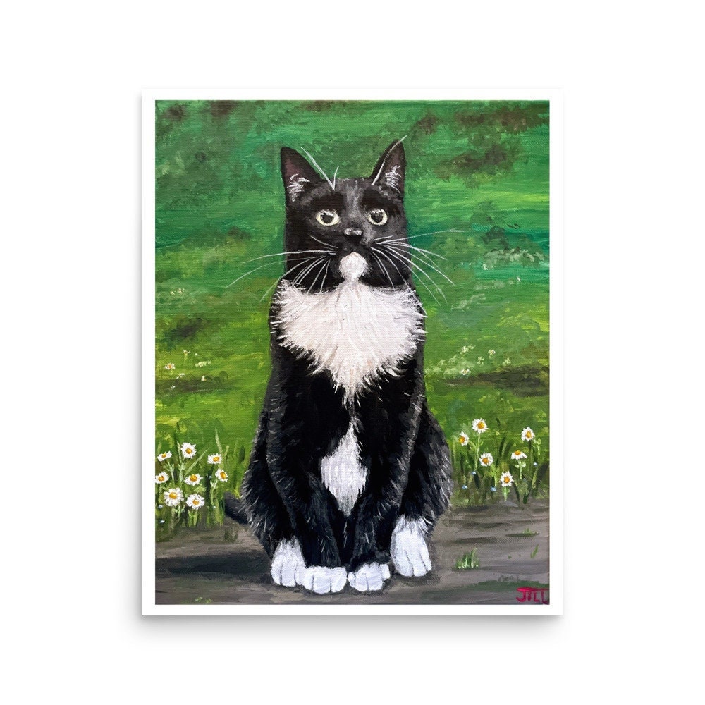 Cat in the Garden by Jill Bearden Poster Print - Etsy