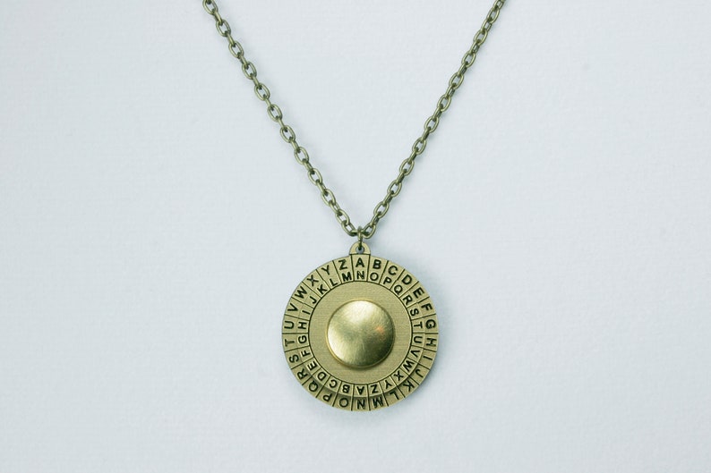 Cipher Wheel Decoder Necklace | Caesar Cipher Disk | Secret Message ...