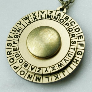 Cipher Wheel Decoder Necklace | Caesar Cipher Disk | Secret Message ...