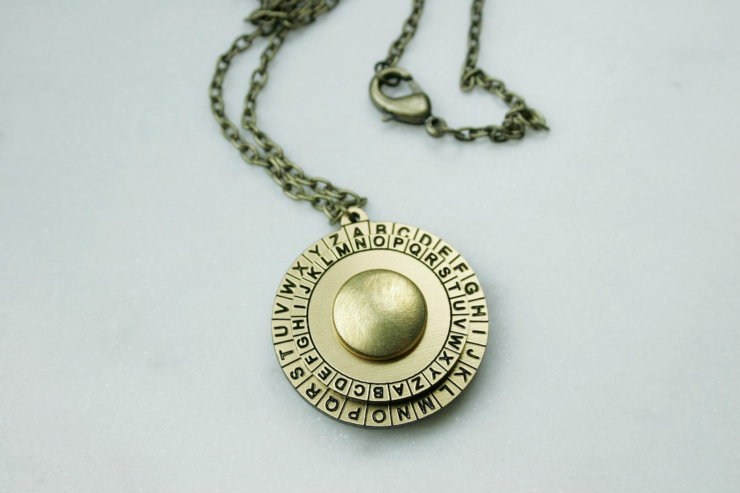 Cipher Wheel Decoder Necklace | Caesar Cipher Disk | Secret Message ...