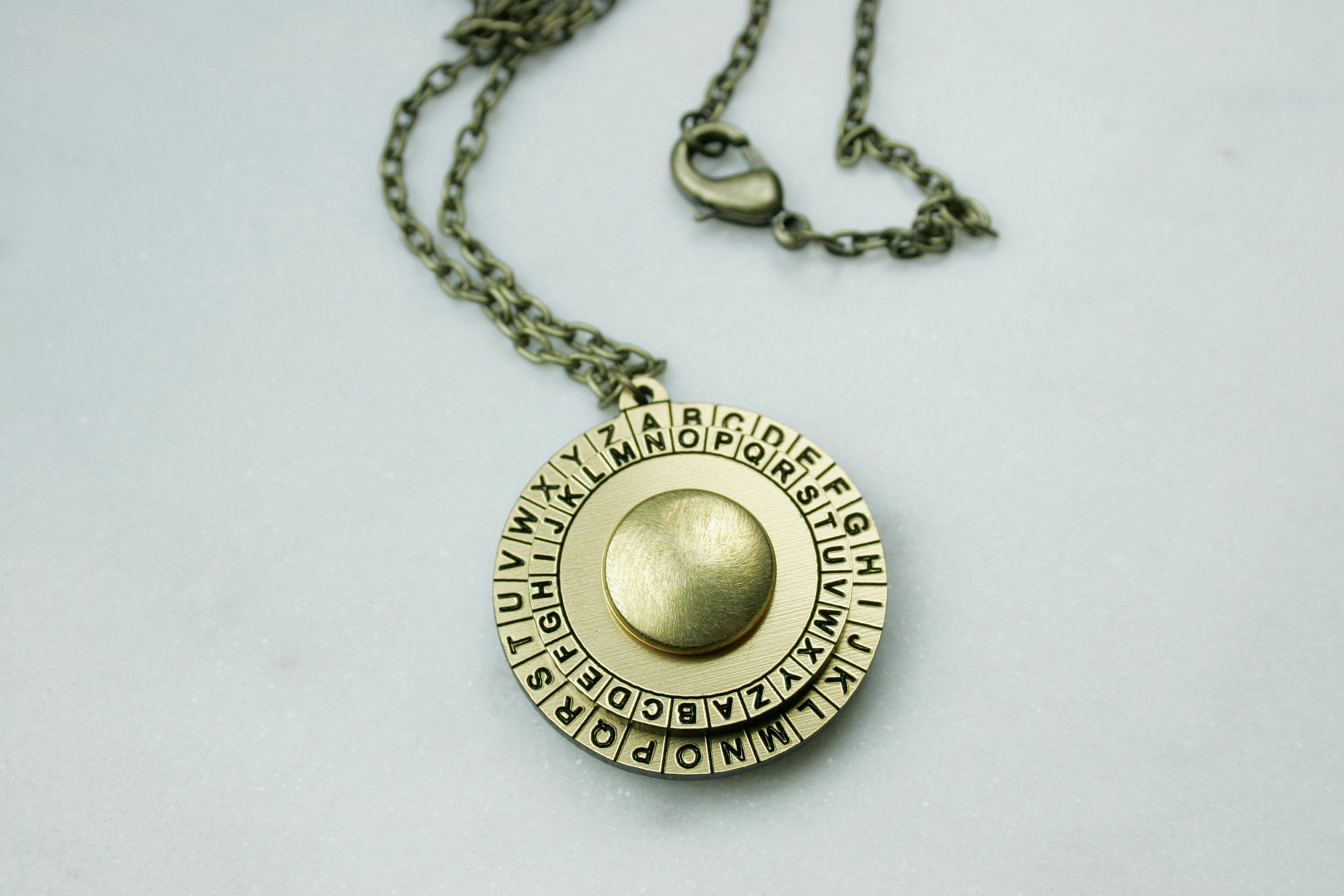 Cipher Wheel Decoder Necklace | Caesar Cipher Disk | Secret Message ...