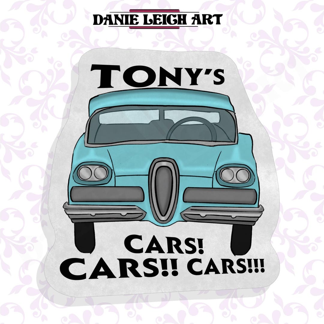 Tony's Cars! Cars!! Cars!!! - Sticker - Etsy