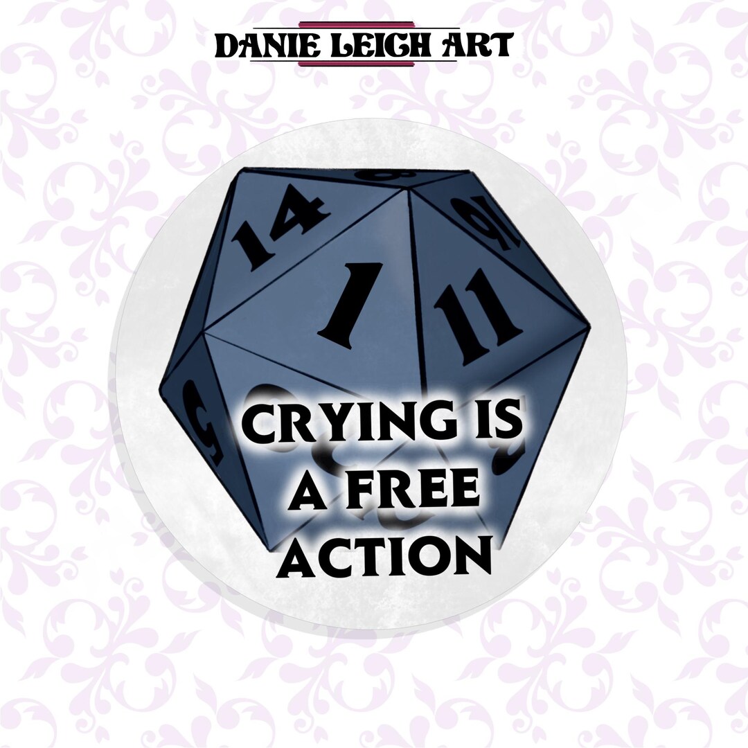 Crying is a Free Action - Badge Magnet or Magnetic Bottle Opener ...