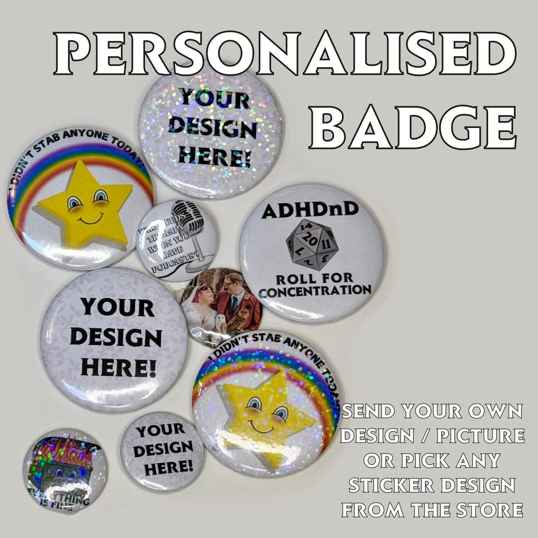Personalized Badge: Custom Design or Store Design, Holographic Option ...