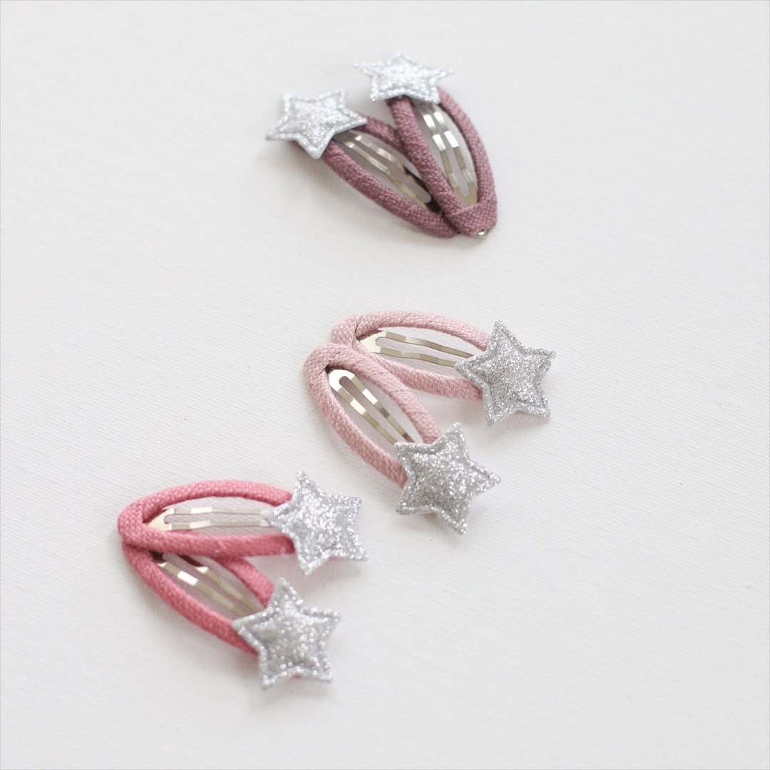 Glitter Star Snap Clips, Set of Two, Snap Clip, Hair Accessories ...