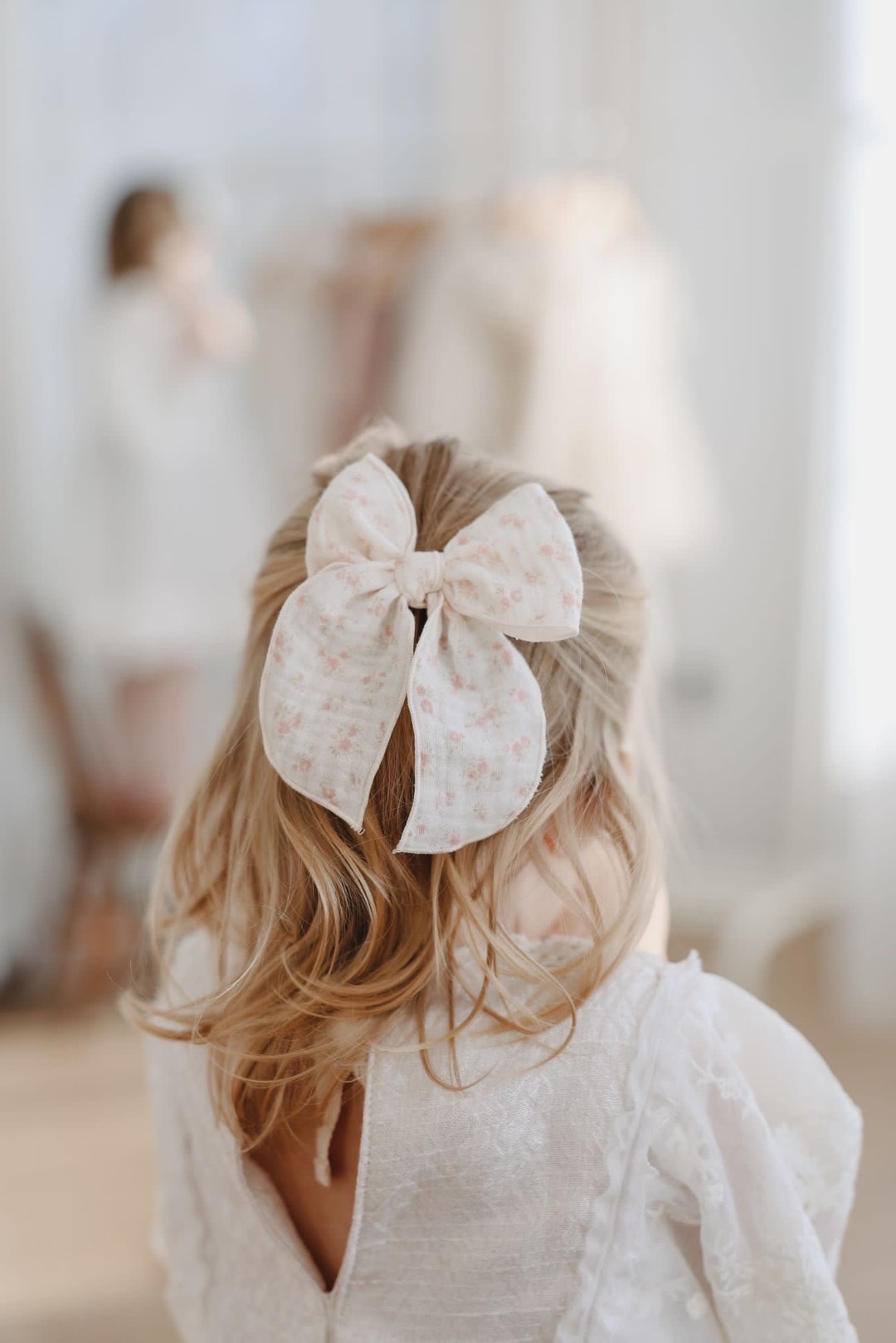 Large Fable Bow, Floral Bow, Serged Bow, Sailor Hair Bow, Baby Hair Bow ...