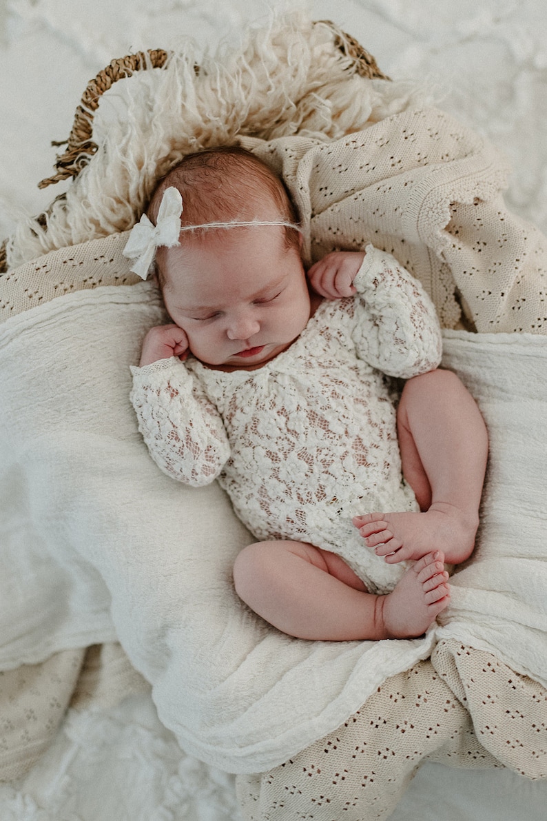 Pointelle Baby Blanke Lace Edge Blanket Neutral Baby - Etsy