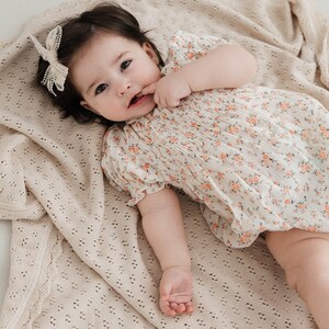 Pointelle Baby Blanke, Lace Edge Blanket, Neutral Baby Blanket, Lace ...