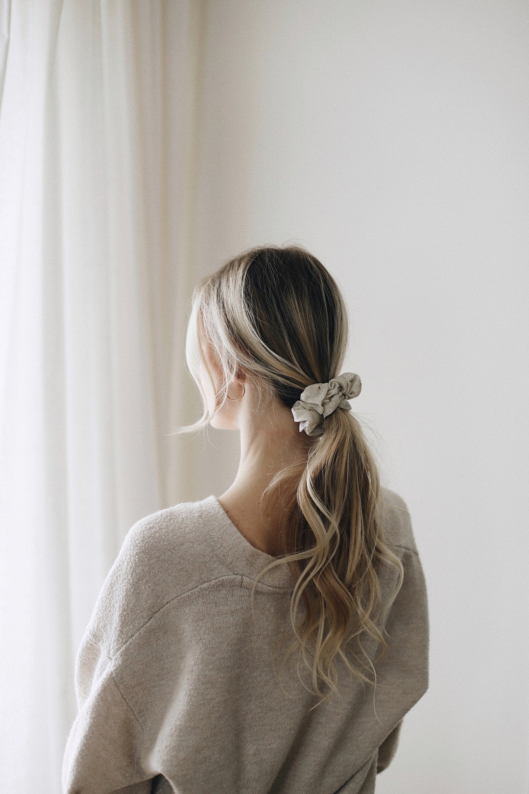 Floral Scrunchie, Scrunchie, Crepe Scrunchie, Women Hair Accessories ...