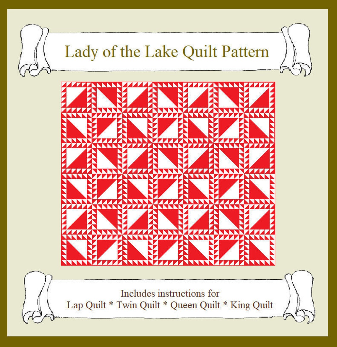 Lady of the Lake Quilt Pattern / PDF Download / Detailed Instructions ...