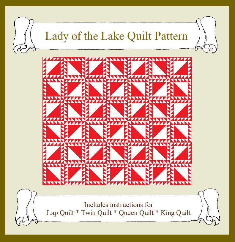 Lady of the Lake Quilt Pattern / PDF Download / Detailed Instructions ...