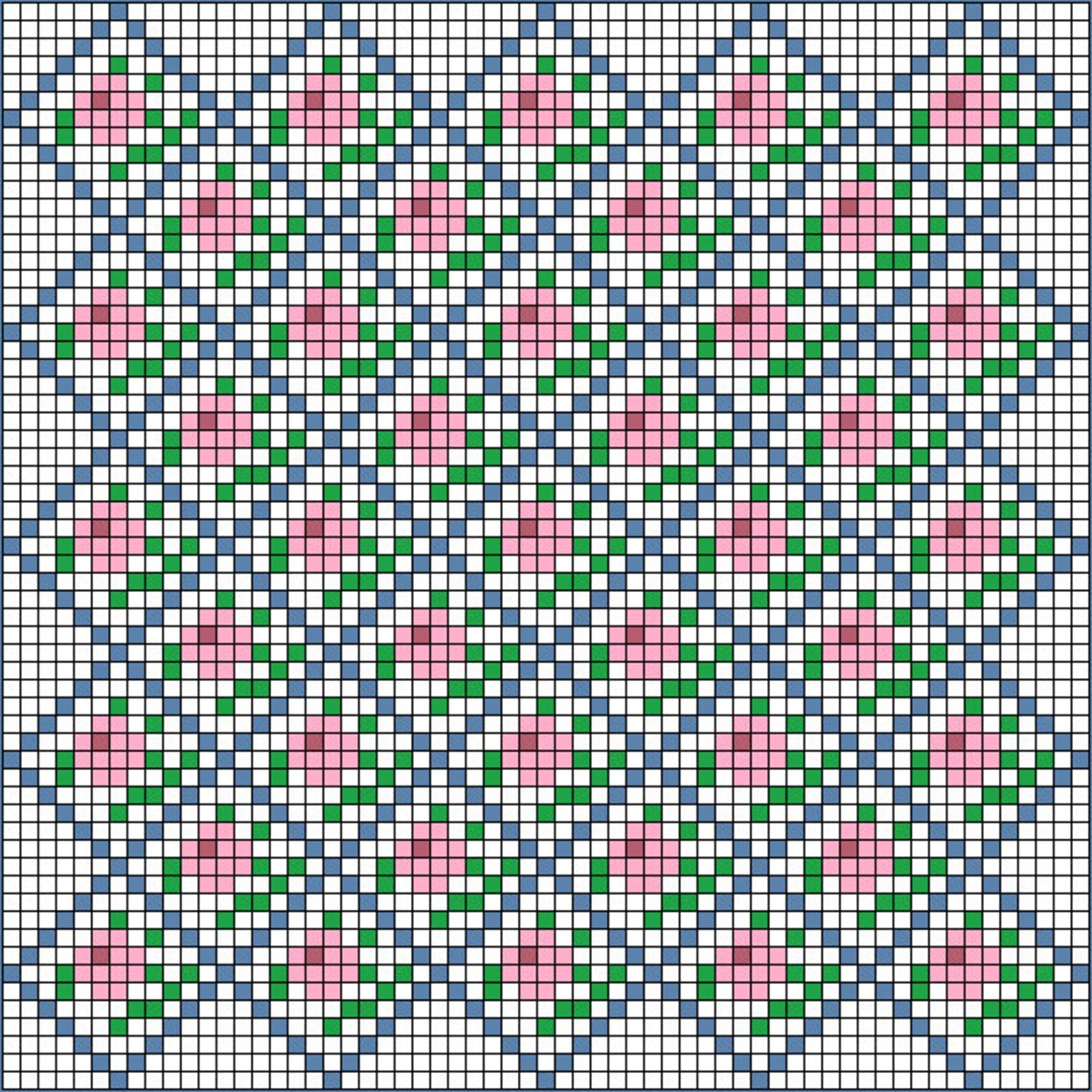 Rosebud King Size Quilt Pattern / Vintage Quilt Pattern / Easy to ...