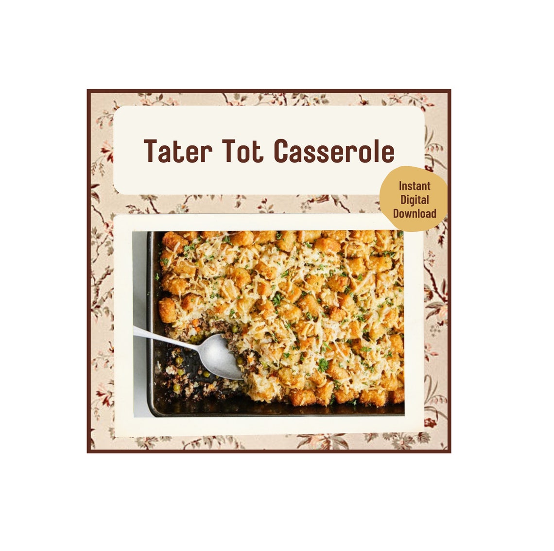 Best Tater Tot Casserole Recipe: Creamy Hot Dish, Vintage Cookbook (PDF ...
