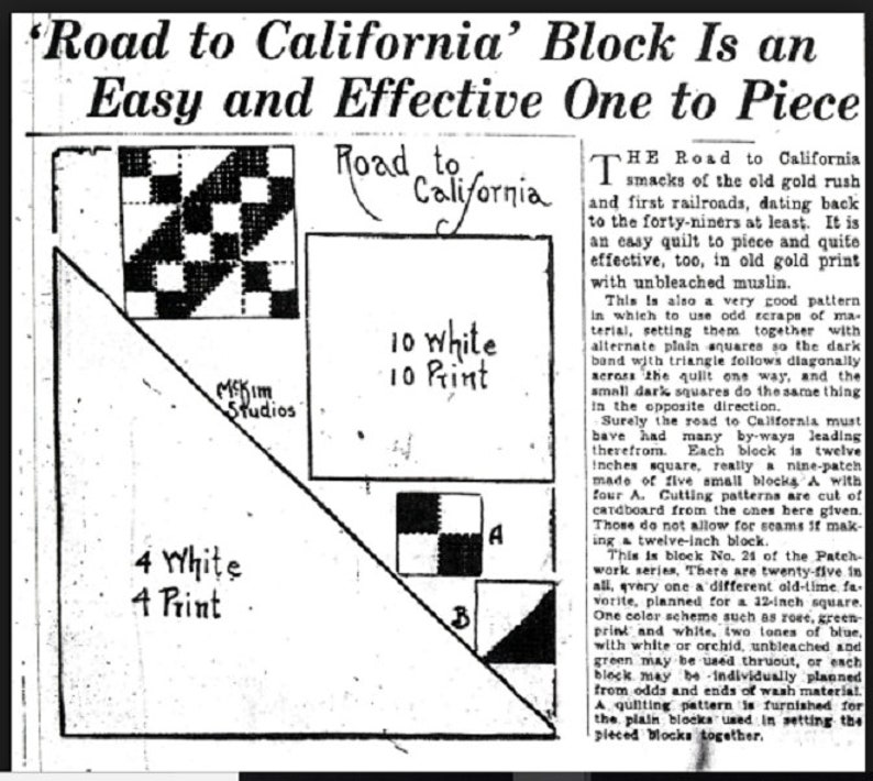 Road to California Easy Quilt Pattern / Digital PDF /detailed ...