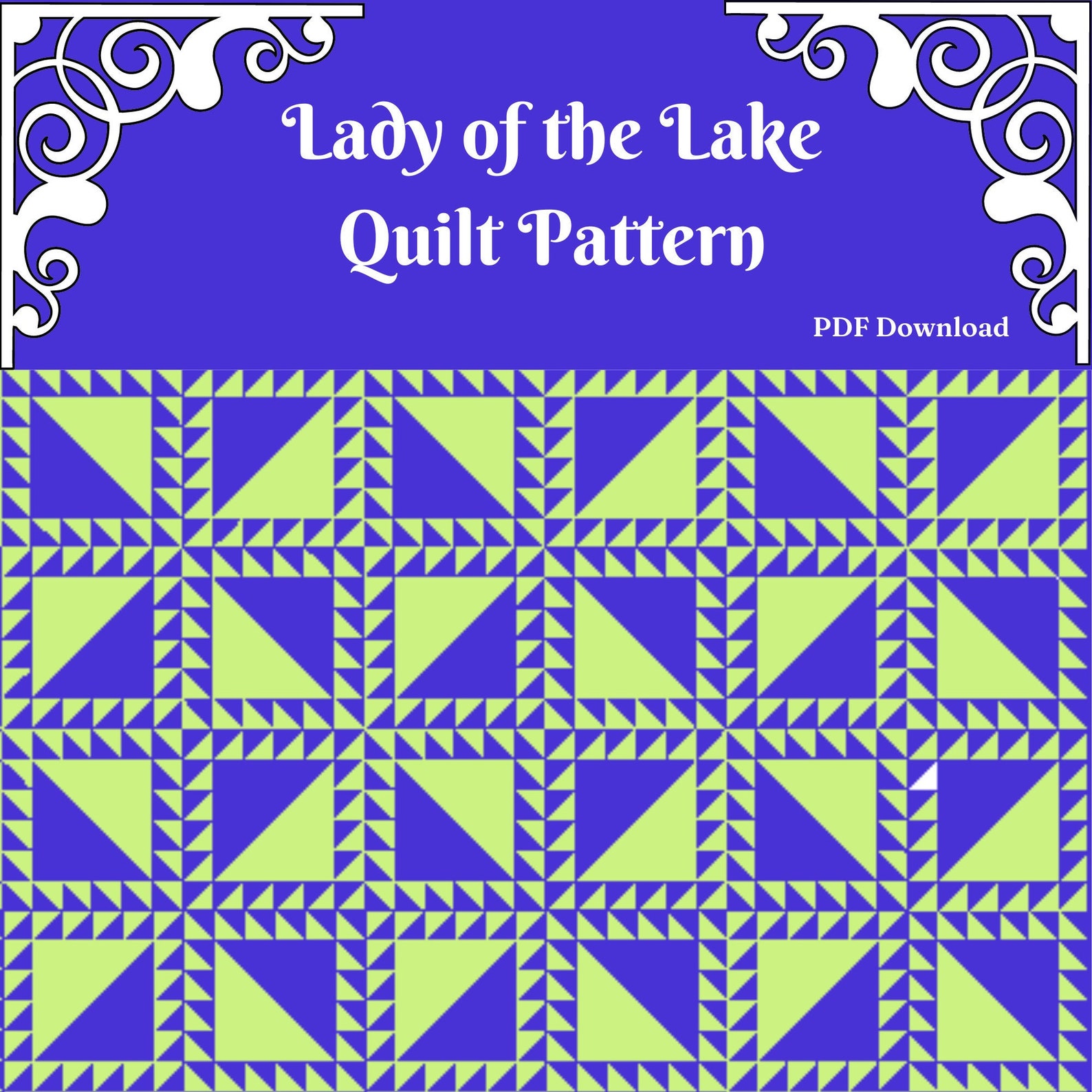 Lady of the Lake Quilt Pattern / PDF Download / Detailed Instructions ...