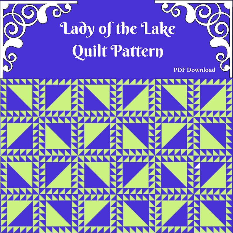 Lady of the Lake Quilt Pattern / PDF Download / Detailed Instructions ...