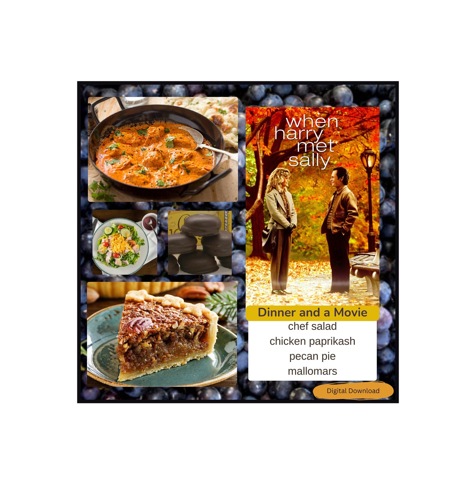 Dinner and a Movie / Menu and 5 Recipes / When Harry Met Sally / Easy ...