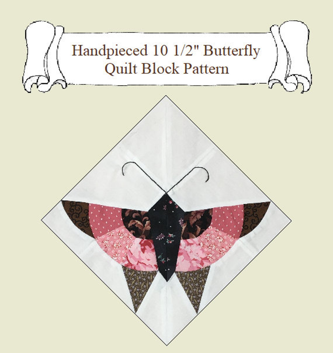 30's Art Deco Butterfly Quilt Block Pattern / Includes - Etsy