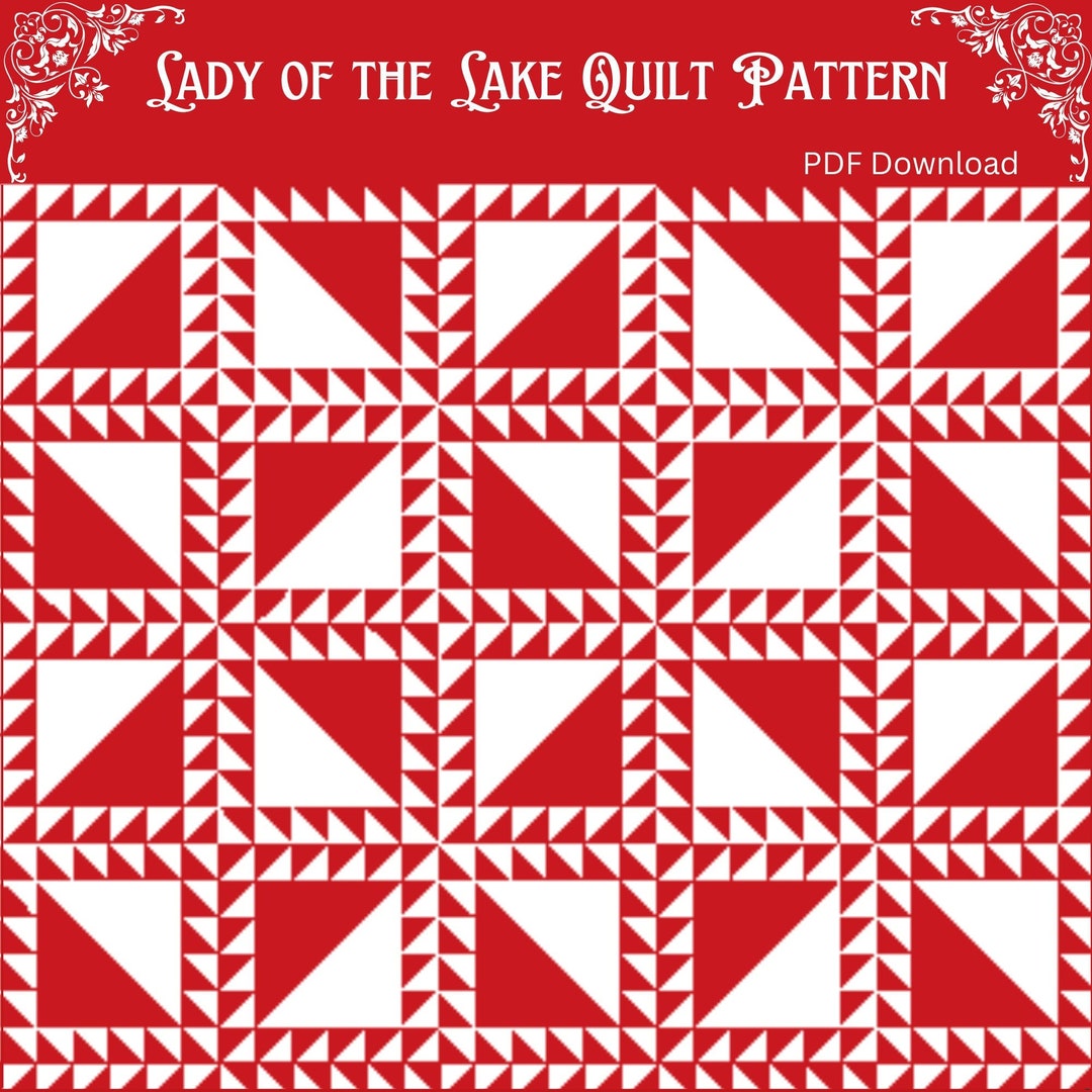 Lady of the Lake Quilt Pattern / PDF Download / Detailed Instructions ...