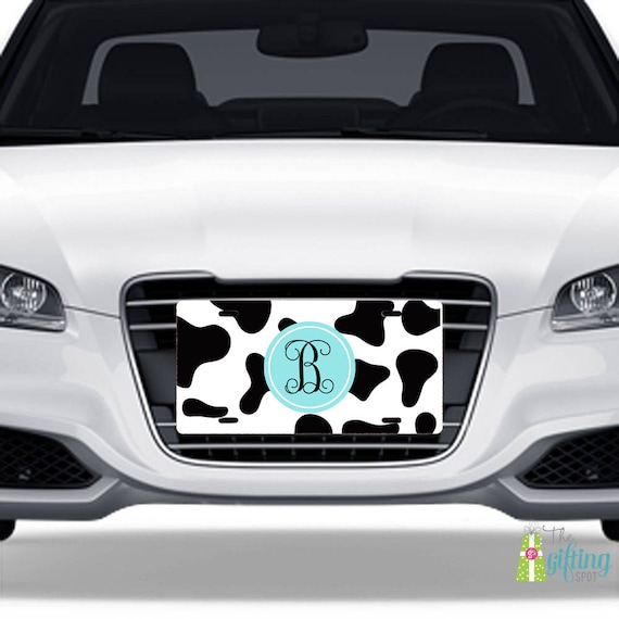 Monogrammed Car Tag Personalized License Plate Monogram Car | Etsy
