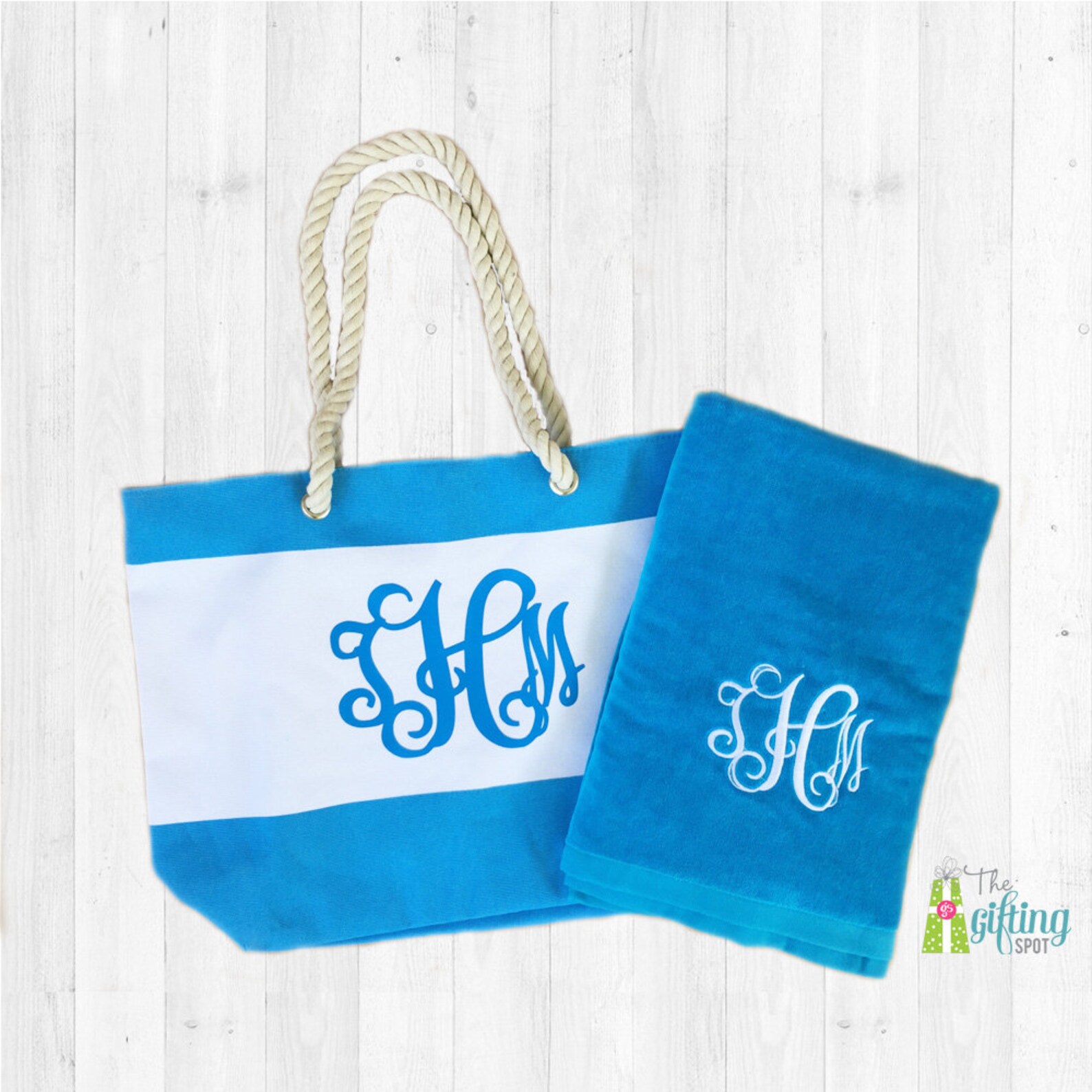 Monogrammed Beach Set Personalized Beach Bag and Towel - Etsy
