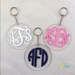 Monogrammed Keychain Personalized Keychain Large Plastic - Etsy