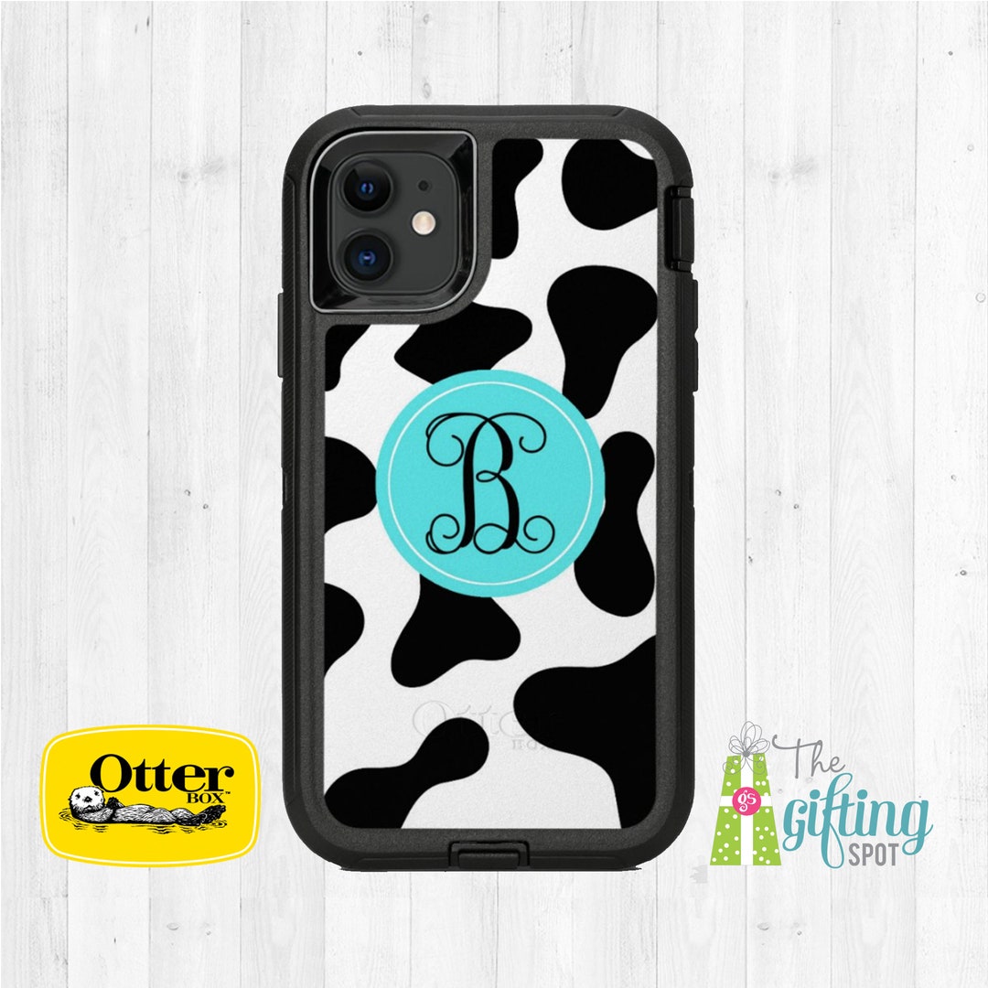 Cow Print Personalized Otterbox, Monogrammed Custom Printed Phone Case ...