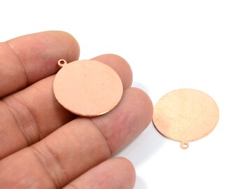 0.8 X 12 X 15 Mm Raw Copper Round Coin Findings 1 Hole - Etsy