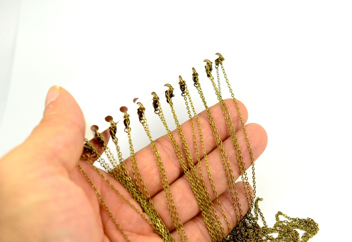 12 Pcs. 20 51 Cm Antique Brass 1.5x2 Mm Chain Link | Etsy