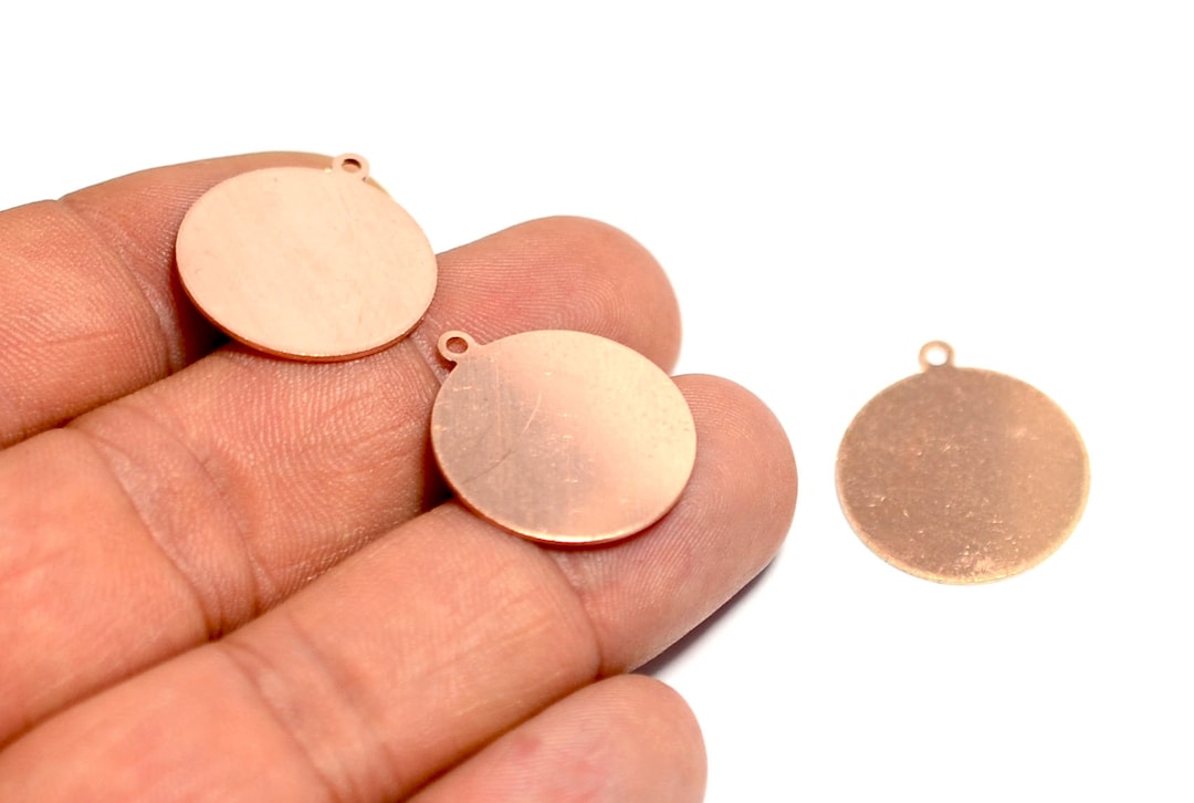 Copper Round Disc , 0.8x20 Mm Raw Copper Round 1 Loop Disc Charms ...
