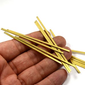 10 Pcs. Solid Brass 1x2x80 Mm Long Stick Bar Findings 1 Hole Z108 - Etsy