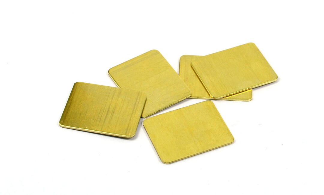5 Pcs. Raw Brass 20x25 Mm Rectangular 20 Gauge Blanks Findings H0537 - Etsy