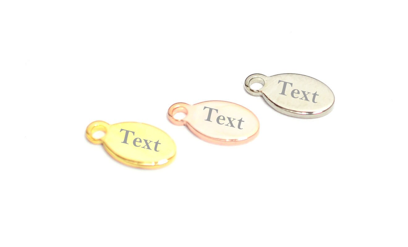 Custom Laser Engraved Tag Mini Jewelry Tag 0.8x5x9.5 Mm - Etsy