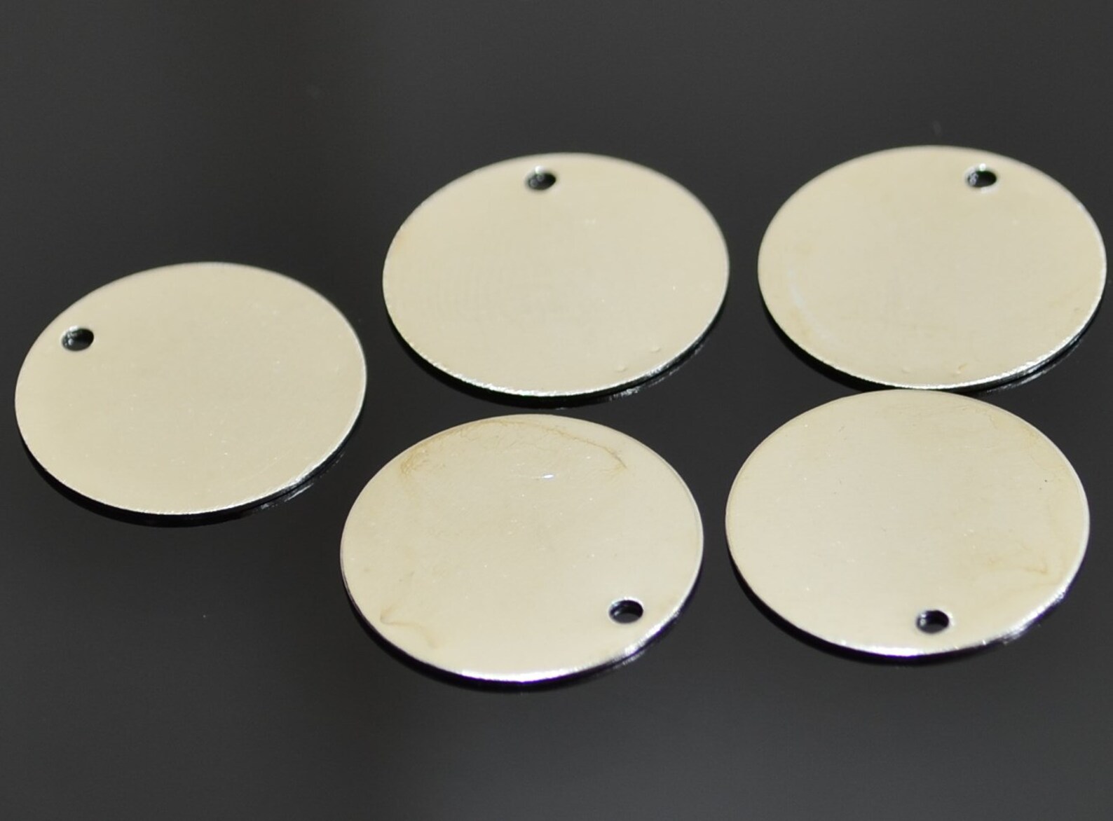 100 Pieces Silver Tone Color 16 Mm Stamping Disc tag Findings - Etsy