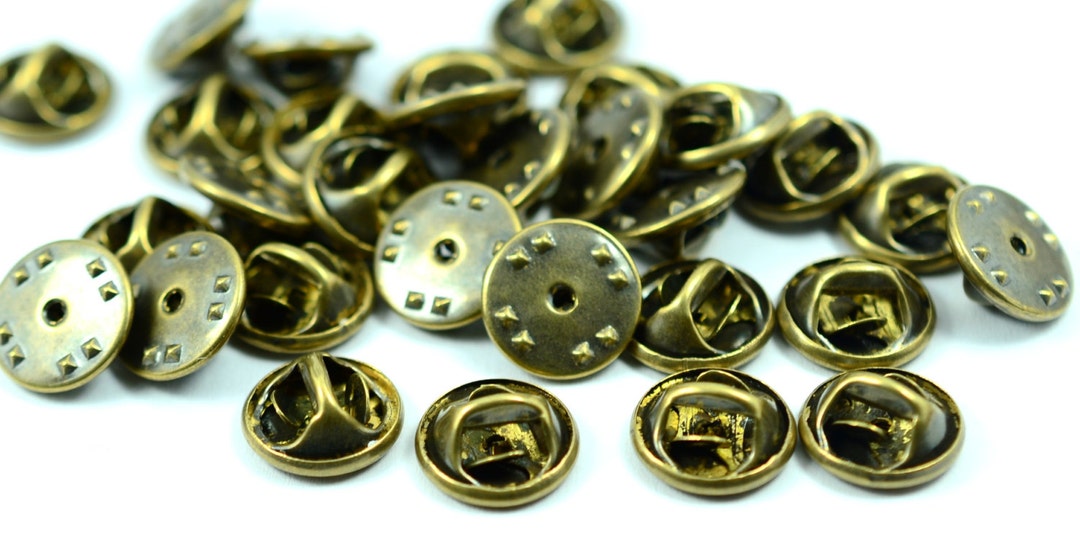 50 Pieces Antique Brass Tie Tac Clutches// Lapel Pin Backings //tie ...