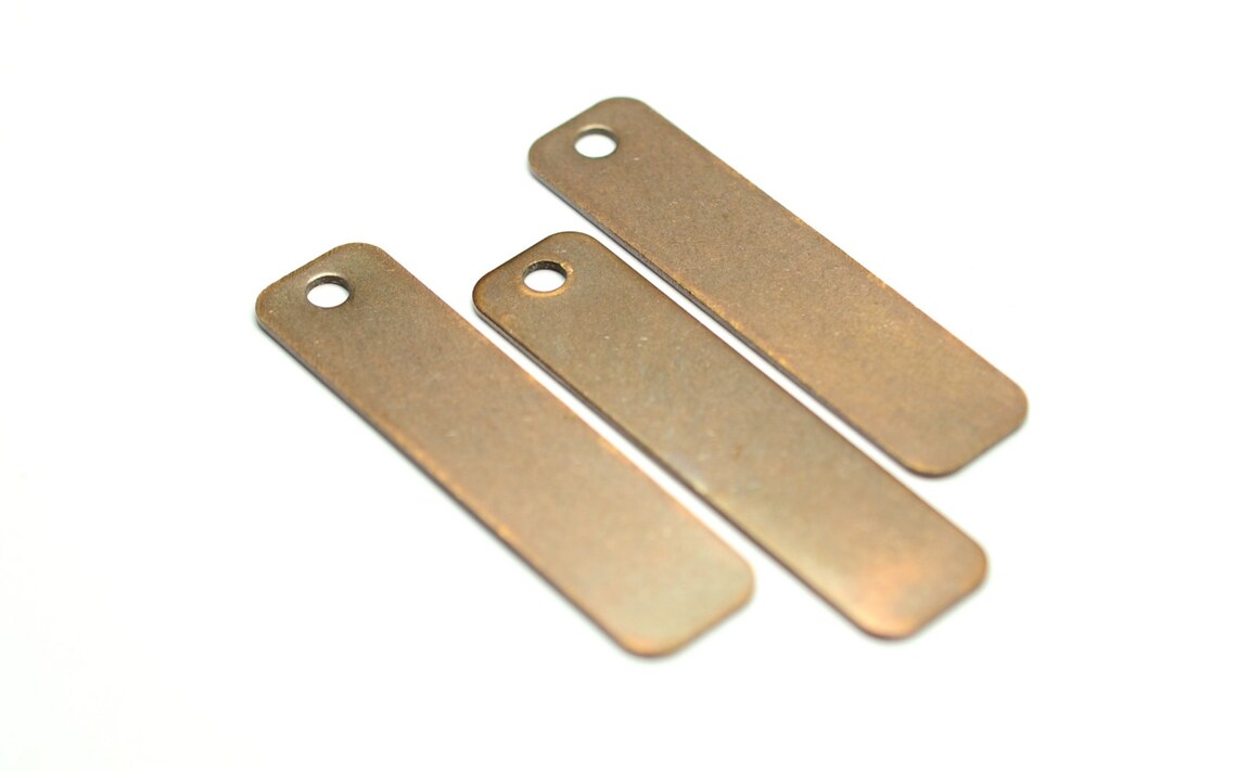 10 Pieces Antique Copper 10x40 Mm Rectangular Stamping Tag - Etsy