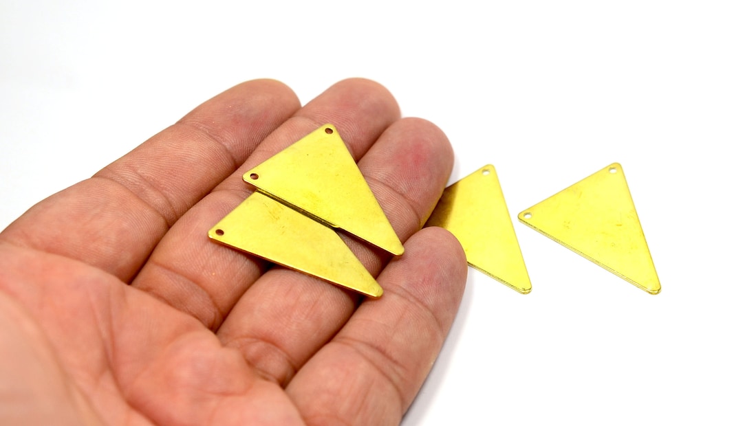 Brass Triangular Blanks , 5 Pcs.raw Brass 0.8x25x33 Mm Triangle ...