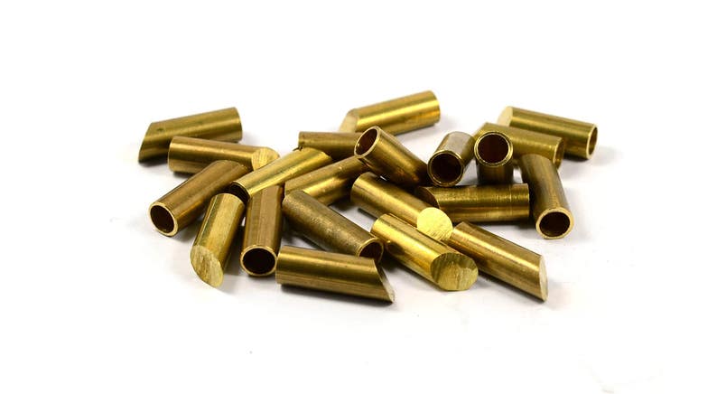 10 Pcs. Solid Brass Cord End Caps Without Loop 5x15 Mm , İnside ...