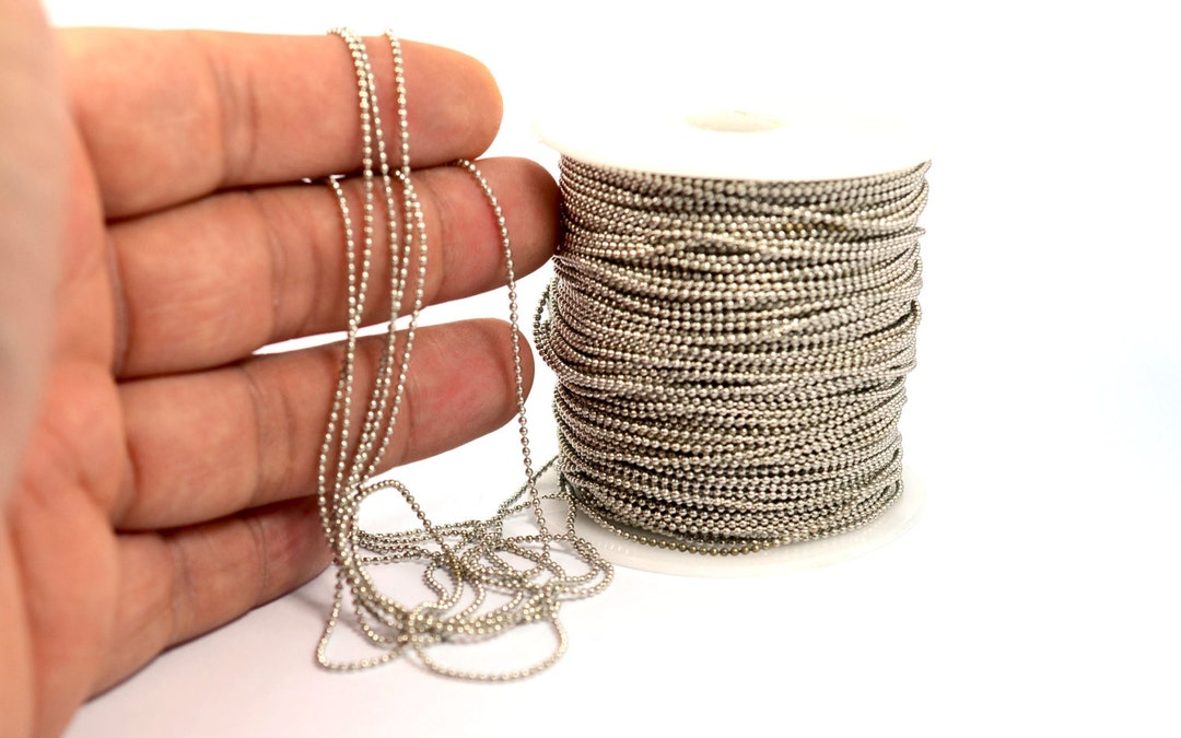 10 Meter 1.2 Mm Free Nickel Plated Ball Chain - Etsy