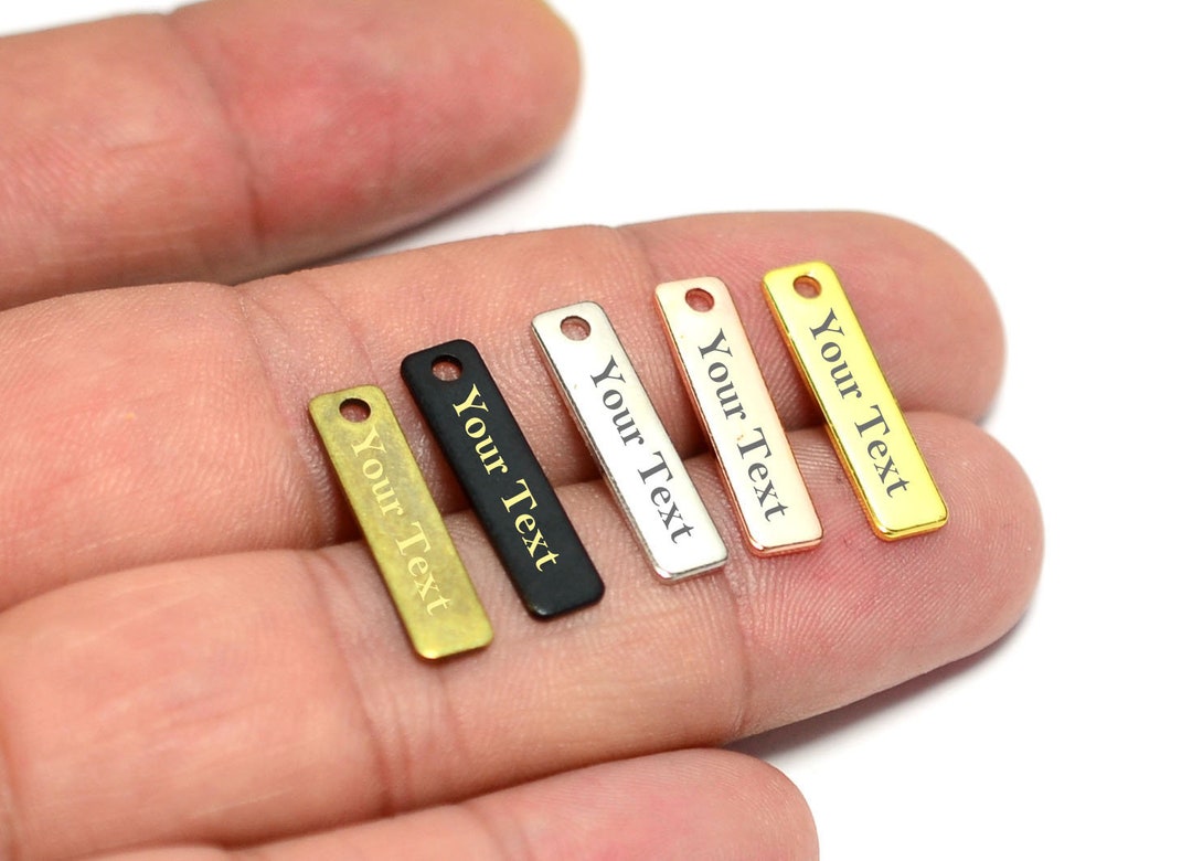 Custom Logo Tags , Logo Engraved Tag , Custom Necklace Tag ,0.8x5x20 Mm ...
