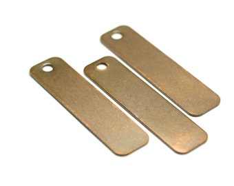 10 Pieces Antique Copper 10x40 Mm Rectangular Stamping Tag | Etsy